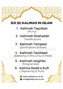 Six Kalimas in Islam with English Translation | Qaf Quran
